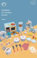 China Unisex Kids Early Education Wooden Pretend Kitchen Toys for sale
