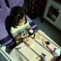 China ISO9001 Childrens Portable Montessori Wooden Cosmetic Toy Set for sale