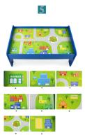 China Mini Wooden 88pcs City Road Builder Wooden Board Game for sale
