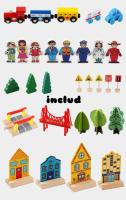 China Mini Wooden 88pcs City Road Builder Wooden Board Game for sale