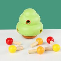 China Early Childhood Development Nut Tree Disassembly Screw Wooden Toy ISO9001 for sale