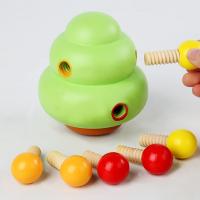 China Early Childhood Development Nut Tree Disassembly Screw Wooden Toy ISO9001 for sale