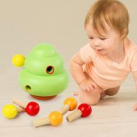 China Early Childhood Development Nut Tree Disassembly Screw Wooden Toy ISO9001 for sale