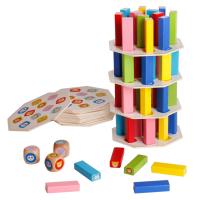 China 54pcs Nontoxic Wooden Stacked High Board Games for sale