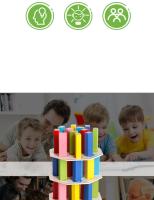 China 54pcs Nontoxic Wooden Stacked High Board Games for sale
