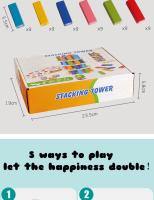 China 54pcs Nontoxic Wooden Stacked High Board Games for sale