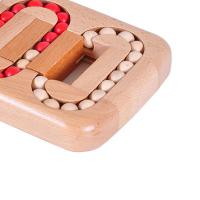 China Educational Beech Wooden Flat Ball Game With No Burr for sale