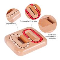 China Educational Beech Wooden Flat Ball Game With No Burr for sale