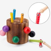 China Wooden Catch The Worm Game For Children'S Hand Eye Coordination Training for sale