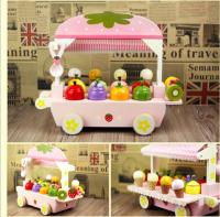 China Children'S Wooden Simulation Ice Cream Cone Machine for sale