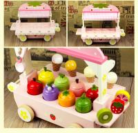 China Children'S Wooden Simulation Ice Cream Cone Machine for sale