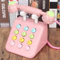 China Geometric Shape Wooden Landline Phone For Cognitive Development for sale