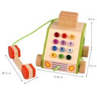 China Geometric Shape Wooden Landline Phone For Cognitive Development for sale