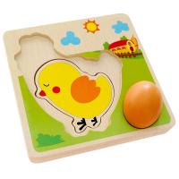 China 3D Chicken Growth Process Wooden Multi Layer Puzzle for sale