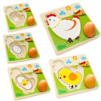 China 3D Chicken Growth Process Wooden Multi Layer Puzzle for sale