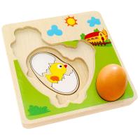 China 3D Chicken Growth Process Wooden Multi Layer Puzzle for sale