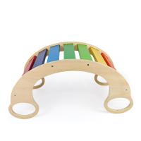 China OEM Baby Montessori Rainbow Wooden Climbing Frame for sale