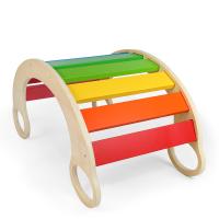 China OEM Baby Montessori Rainbow Wooden Climbing Frame for sale