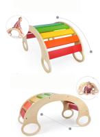 China OEM Baby Montessori Rainbow Wooden Climbing Frame for sale
