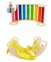 China OEM Baby Montessori Rainbow Wooden Climbing Frame for sale