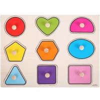 China Hand Grasp 3D Montessori Wooden Jigsaw Puzzle For Infant Education for sale