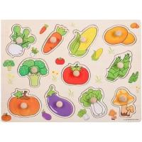 China Hand Grasp 3D Montessori Wooden Jigsaw Puzzle For Infant Education for sale