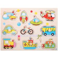 China Hand Grasp 3D Montessori Wooden Jigsaw Puzzle For Infant Education for sale