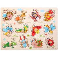 China Hand Grasp 3D Montessori Wooden Jigsaw Puzzle For Infant Education for sale