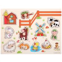China Hand Grasp 3D Montessori Wooden Jigsaw Puzzle For Infant Education for sale