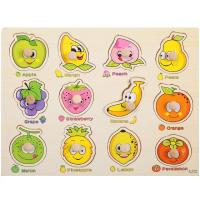 China Hand Grasp 3D Montessori Wooden Jigsaw Puzzle For Infant Education for sale