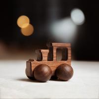 China 9/Style Baby Building Blocks Toy Maple Car Mahogany Classic Car Black Walnut Gift Toy Beech Wood Car Educational Montess for sale