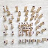 China 54 Pieces Digital Children'S Stacked Wooden Tumbling Tower Light Brown for sale