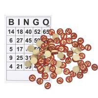 China Vintage Wooden Chess Bingo Game With 40 Bingo Number Cards DIY for sale