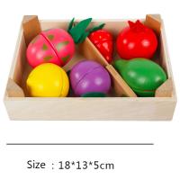 China Montessori Kitchen Pretend Toy For Children Cutting Fruit Vegeta for sale