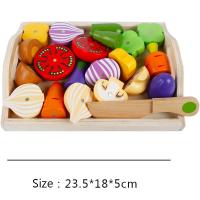 China Montessori Kitchen Pretend Toy For Children Cutting Fruit Vegeta for sale