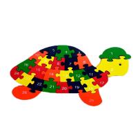 China Wooden Building Block Toys For Kids Baby Early Education Snails Digital Tortoise Cognitive Spelling Children for sale