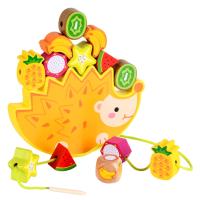 China Wooden Stacking Balance Building Block Toys Cartoon Animal Hedgehog Fruit Blocks Balance Games Montessori Toys for sale