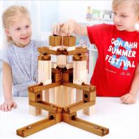 China 60pcs Wooden Marble Track Assembly Building Blocks Ball Puzzle Children Educational Toys Kids Gift for sale