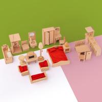 China Wooden Dollhouse Dining Room Table Furniture For Kid Gift Education for sale