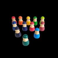 China DIY 3D Wooden Toys Rainbow Building Blocks Large Size For Children Kids for sale