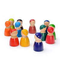 China DIY 3D Wooden Toys Rainbow Building Blocks Large Size For Children Kids for sale