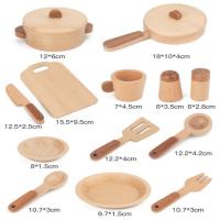 China Children'S Log Wooden Kitchen Toy Set Simulation Mini Educational for sale