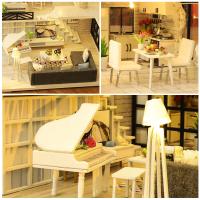 China DIY Wooden Doll Houses Miniature Furniture Kit For Children Birthday for sale