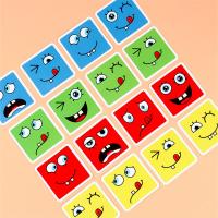 China New Montessori Expression Puzzle Face Change Cube Building Blocks Toys Early Learning Educational Match Toy for Children for sale