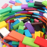 China Wooden Rainbow Dominoes Building Blocks 120Pcs For Children Educational for sale
