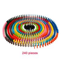 China Wooden Rainbow Dominoes Building Blocks 120Pcs For Children Educational for sale