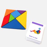 China 3D Wooden Pattern Animal Jigsaw Puzzle Colorful Tangram Toy Kids Montessori Early Education Sorting Games Toys Children for sale