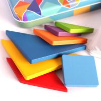 China 3D Wooden Pattern Animal Jigsaw Puzzle Colorful Tangram Toy Kids Montessori Early Education Sorting Games Toys Children for sale