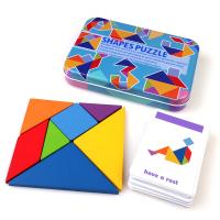 China 3D Wooden Pattern Animal Jigsaw Puzzle Colorful Tangram Toy Kids Montessori Early Education Sorting Games Toys Children for sale