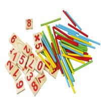China Figure Blocks Counting Sticks Education Wooden Toys Building Intelligence Block Montessori Mathematical Wooden Box for sale